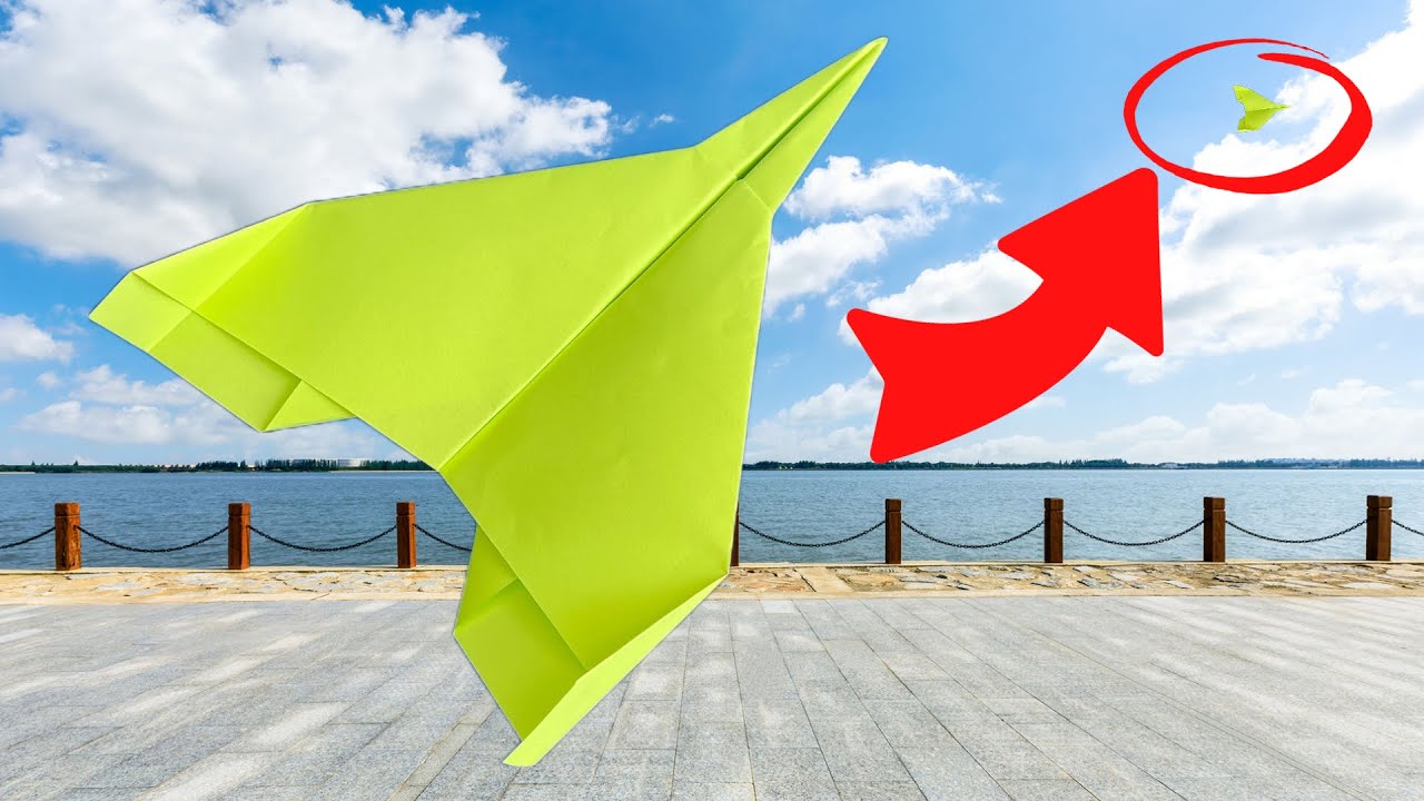 How to make a paper airplane that flies over water - YouTube