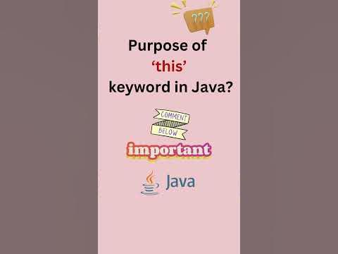 Purpose of ‘this’ keyword | Java Keywords | Java Interview Questions #shorts #java - YouTube
