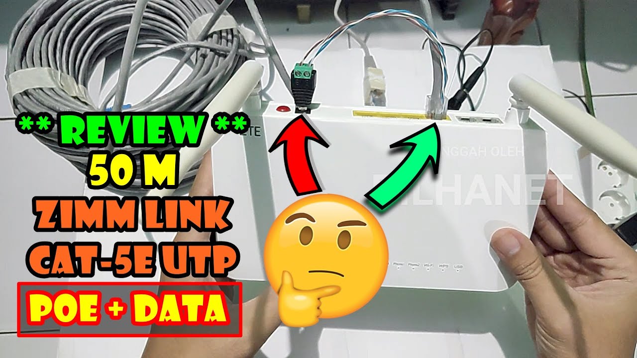 Review POE Kabel LAN Zimm Link Cat5E UTP 50 Meter (Bukan 100m atau 305 ...