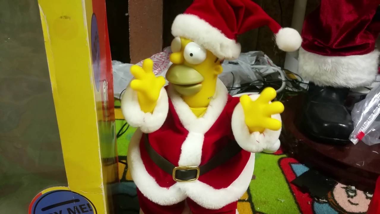 Gemmy Animated Dancing Santa Homer 5th one. - YouTube