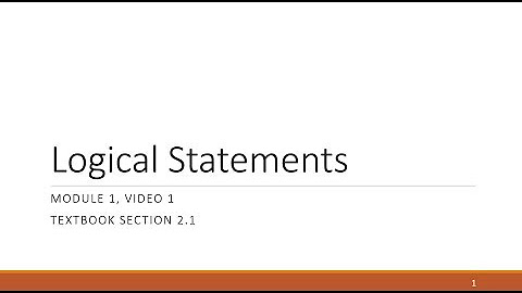 Discrete Math 1 - The Logic of Compound Statements - YouTube