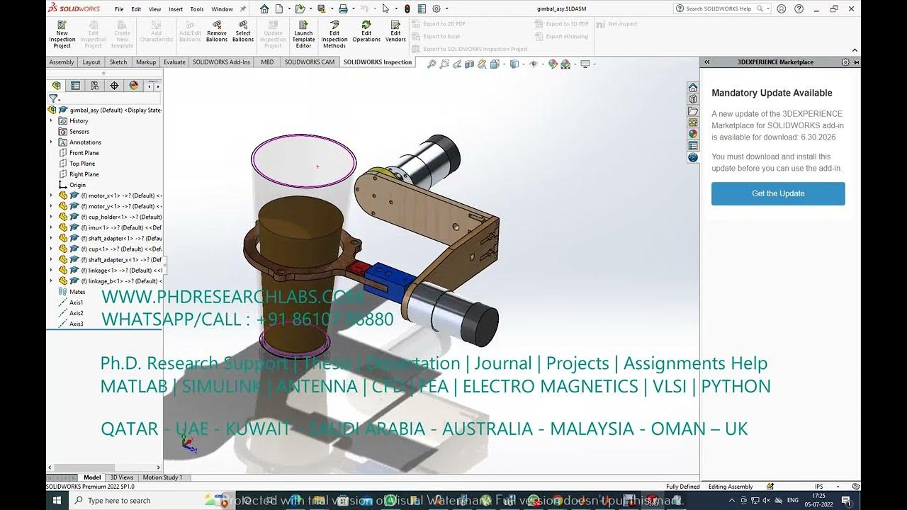 ANALYSIS OF THE GIMBAL-2 AXIS-GIMABAL MECHANISM- MATLAB SOLIDWORKS ...