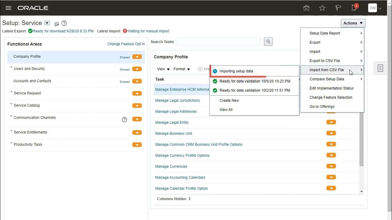 Setup | Import offering setup data from a CSV file - YouTube