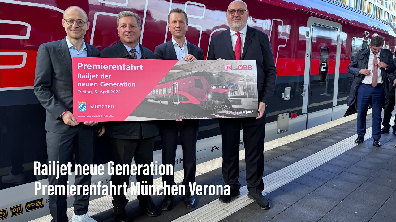 Erste Eindrücke ÖBB Railjet der 2. Generation: Premierenfahrt München ...