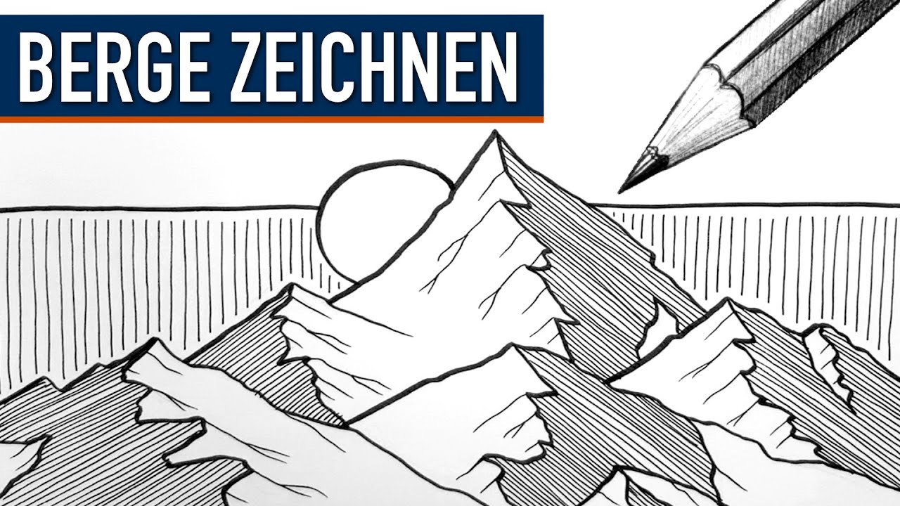 Einfache Bergzeichnungen