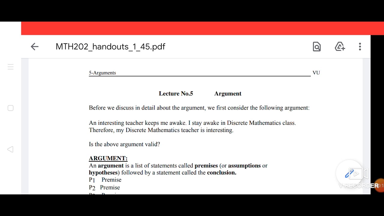 Discrete Mathematics| Lecture#5| Argument - YouTube
