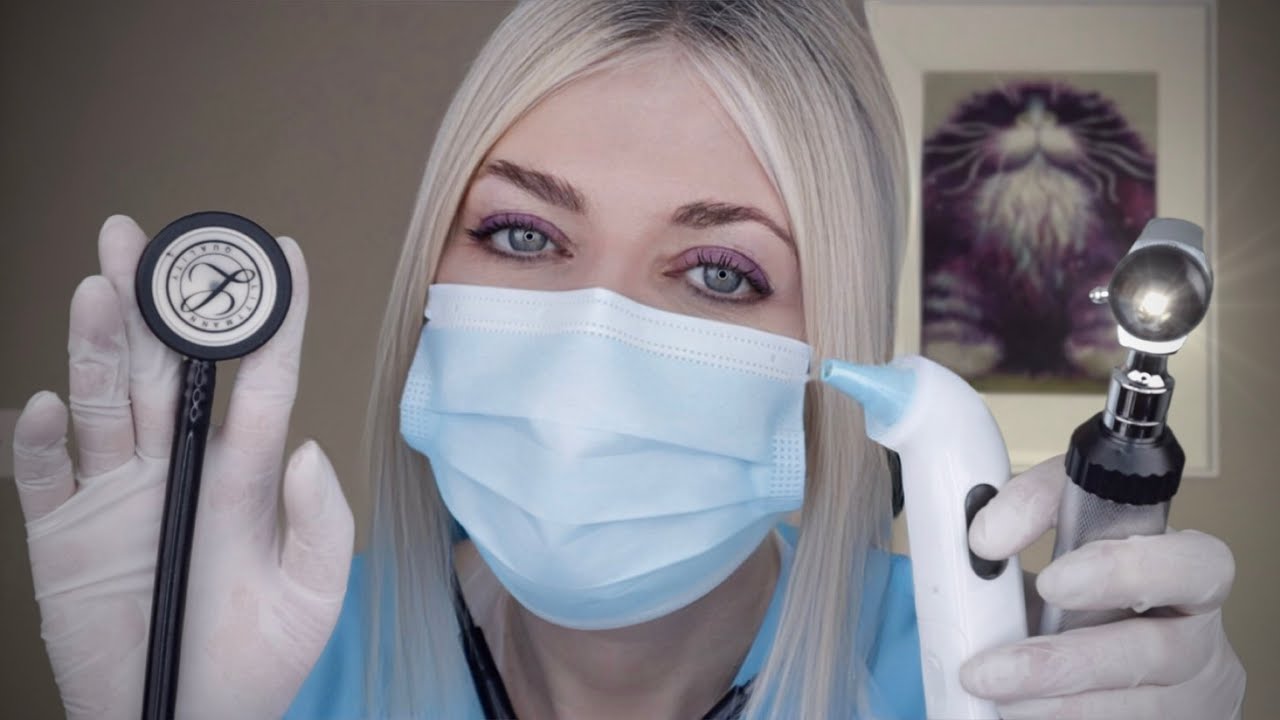 ASMR Doctor Home Visit Medical Exam - Otoscope, Ear Drops, Stethoscope ...