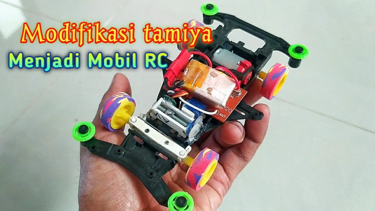 Cara membuat Tamiya jadi mobil remot RC / mini 4wd modifikasi - YouTube