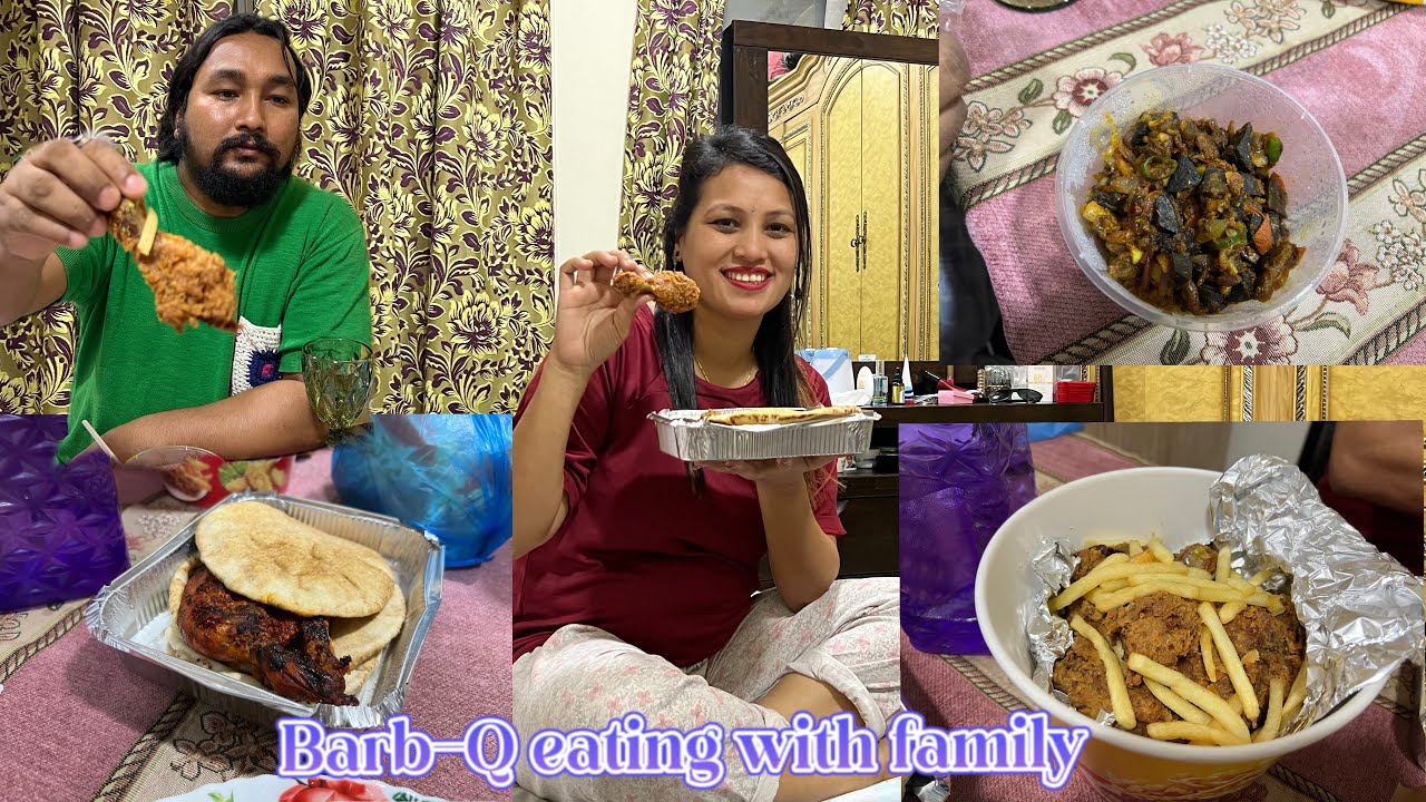 Barb-Q eating with family || मिठो खाना, जिब्रो पडकाउदै खाईयो || Qatar vlog 😊🤗🍗 - YouTube