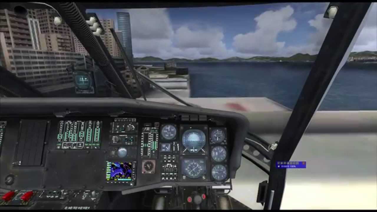 FSX VATSIM+ATC Hong Kong UH60 Cruises land - YouTube