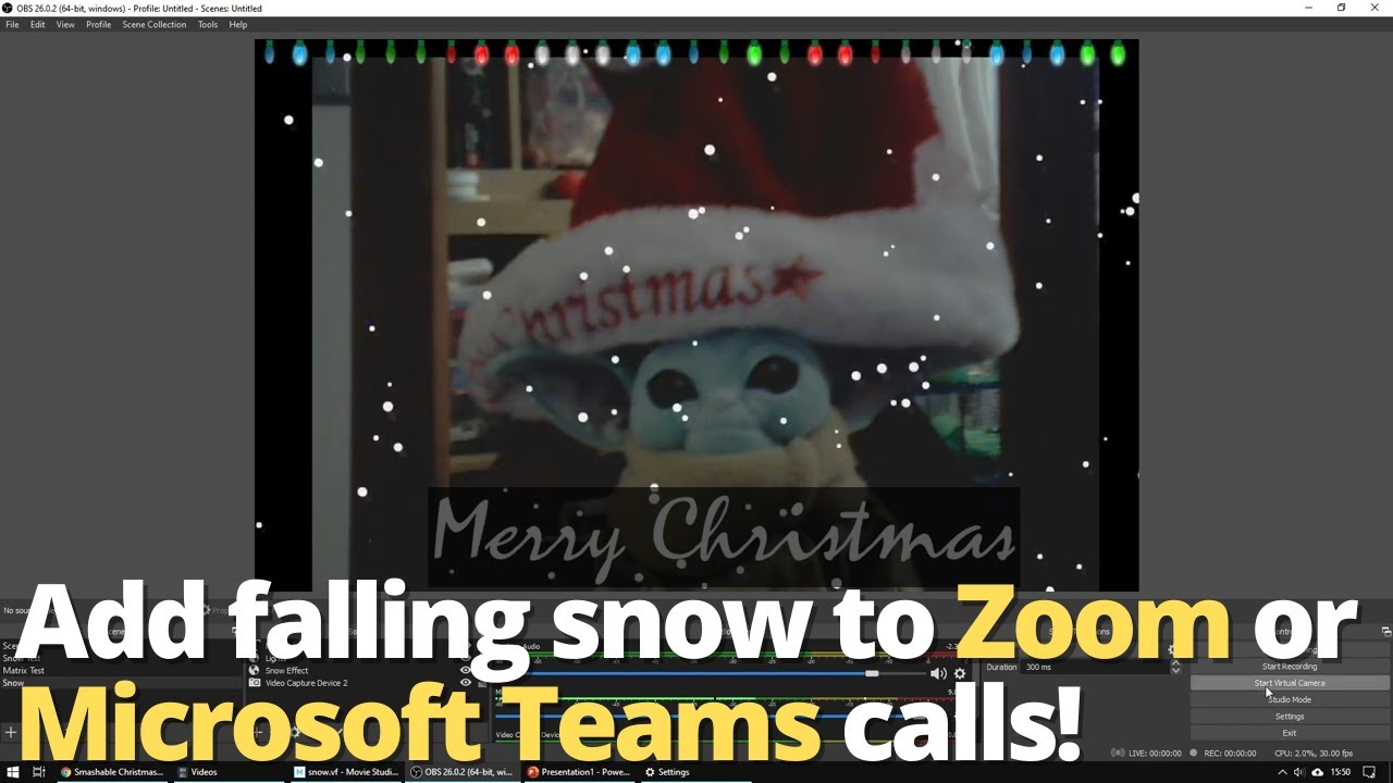 How to add snow to Teams or Zoom calls! ️ - YouTube