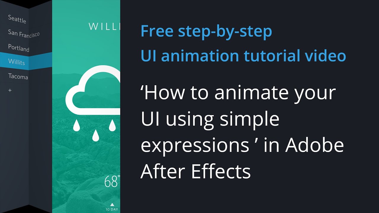 UI Animation with Simple Expressions in After Effects - YouTube