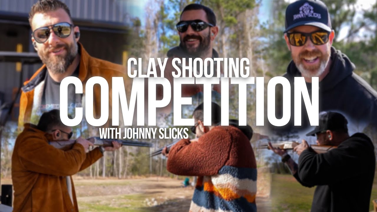 3 Former MARINES Compete at Clay Shooting w/ Johnny Slicks - YouTube