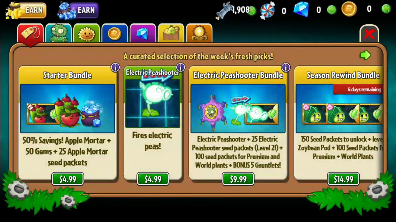 Plants vs Zombies 2 - 2019 Infinite Mints/Gems/Coins Glitch - YouTube