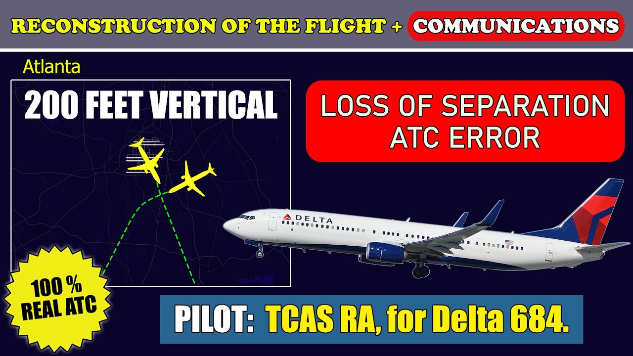 ATC ERROR. Loss of separation | Delta Air Lines Boeing B739 and Airbus ...