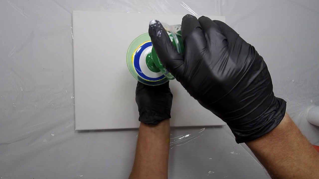ACRYLIC POURING PAINTING #7 FUNNEL TECHNIQUE - YouTube
