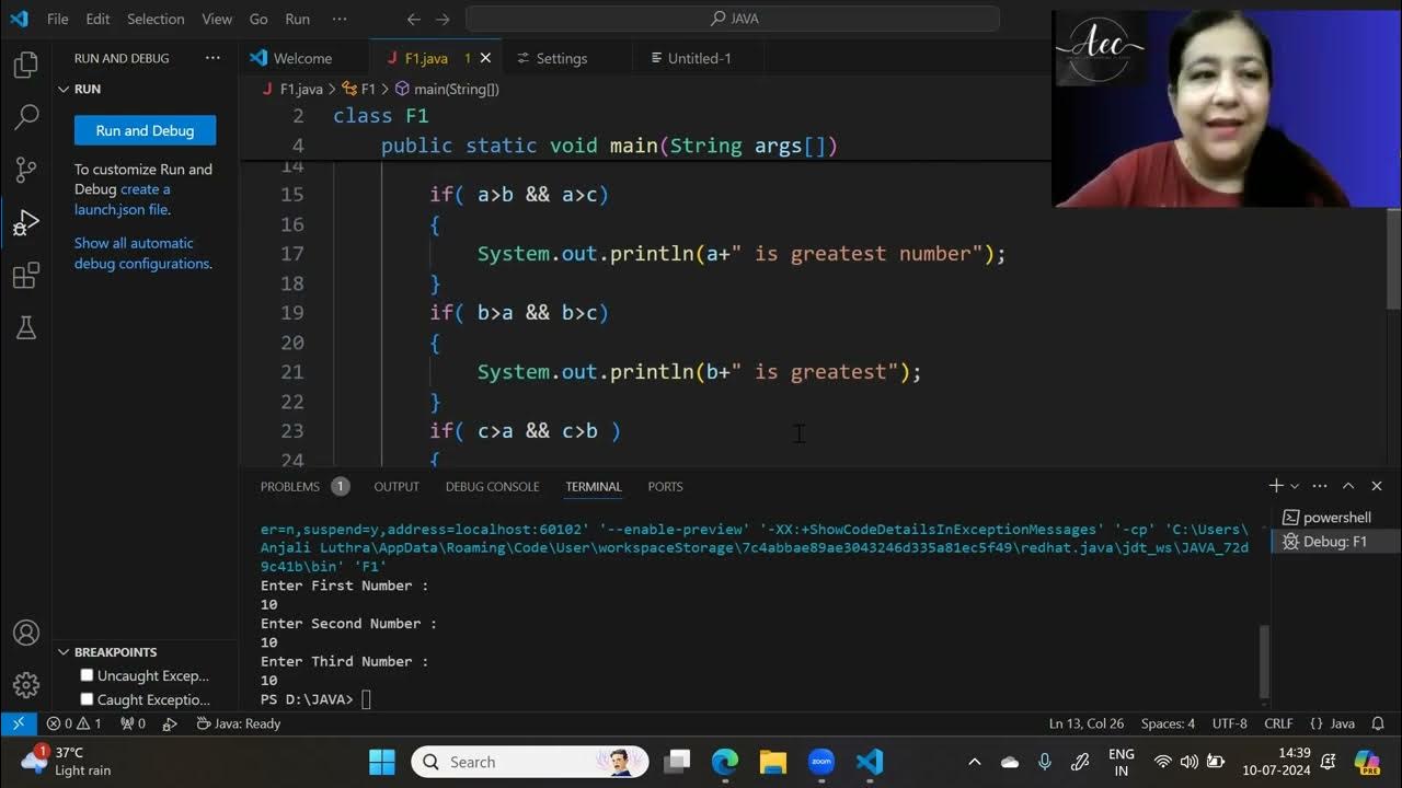 Java Programming Day 5 Checking Conditions in Java Using if statement - YouTube