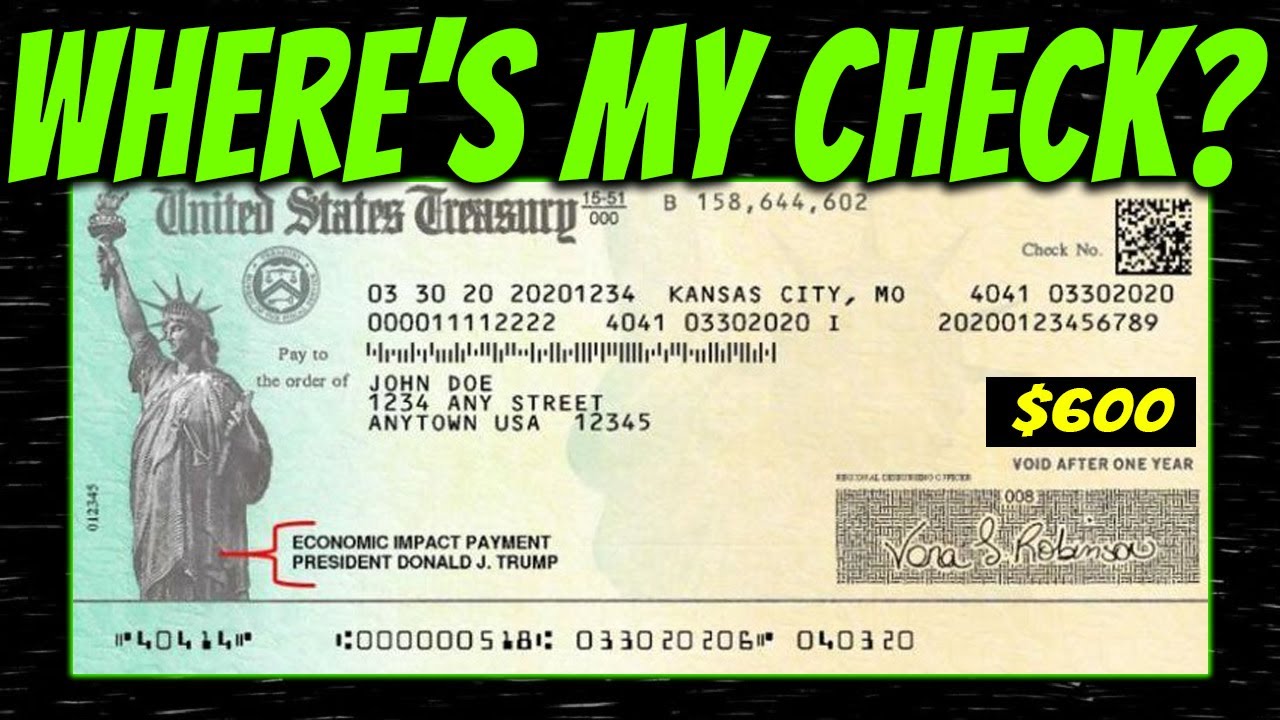 $600 Second Stimulus Check Update: Where Is My Stimulus Check... - YouTube