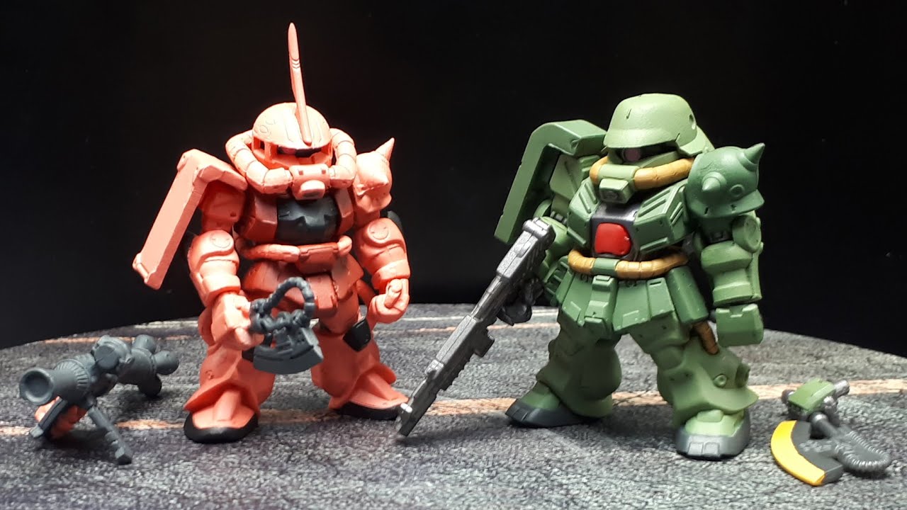 Gundam Zaku2 Char's Custom 31 & Zaku2 FZ Fritz Helm 263 by Bandai ...