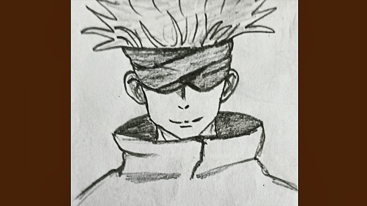 How to draw Anime Gojo satoru |step by step|| Gojo beginners draw|Easy ...