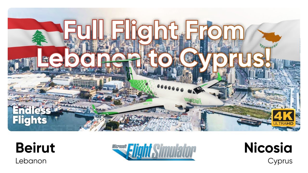 Lebanon to Cyprus - Full Flight and Aerial View - 4K Video - Microsoft ...