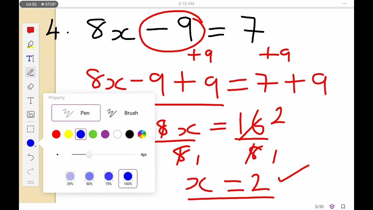 Solving Equations - Four | Solving equations using the balance method ...