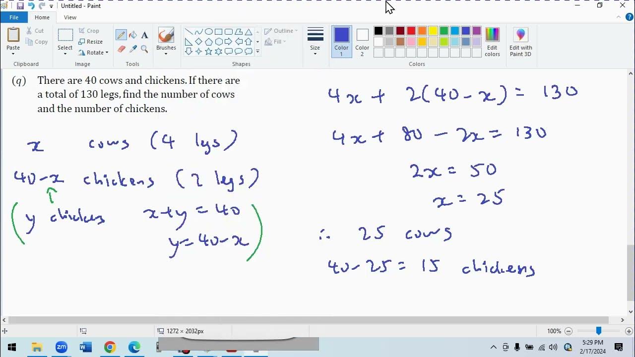 C Problem Solving in Linear Equation in One Variable Q 2 n o p q - YouTube