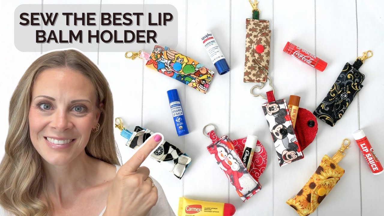 DIY How to Sew a Chapstick Holder with Scraps and Snaps//Free Pattern ...