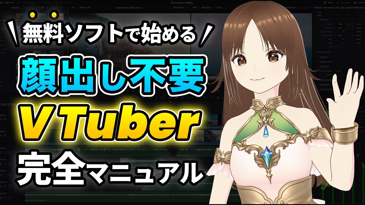 【無料】顔出し不要VTuberを始めるための完全マニュアル | VRoid Studio | Webcam Motion Capture | DaVinci Resolve | OBS ...