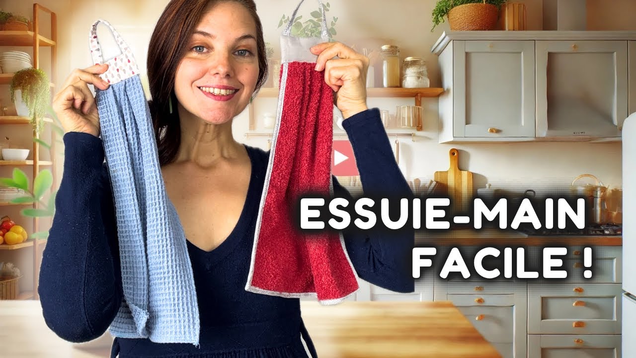Coudre Une Serviette Essuie-Main | TUTO Couture Rapide et Facile - YouTube