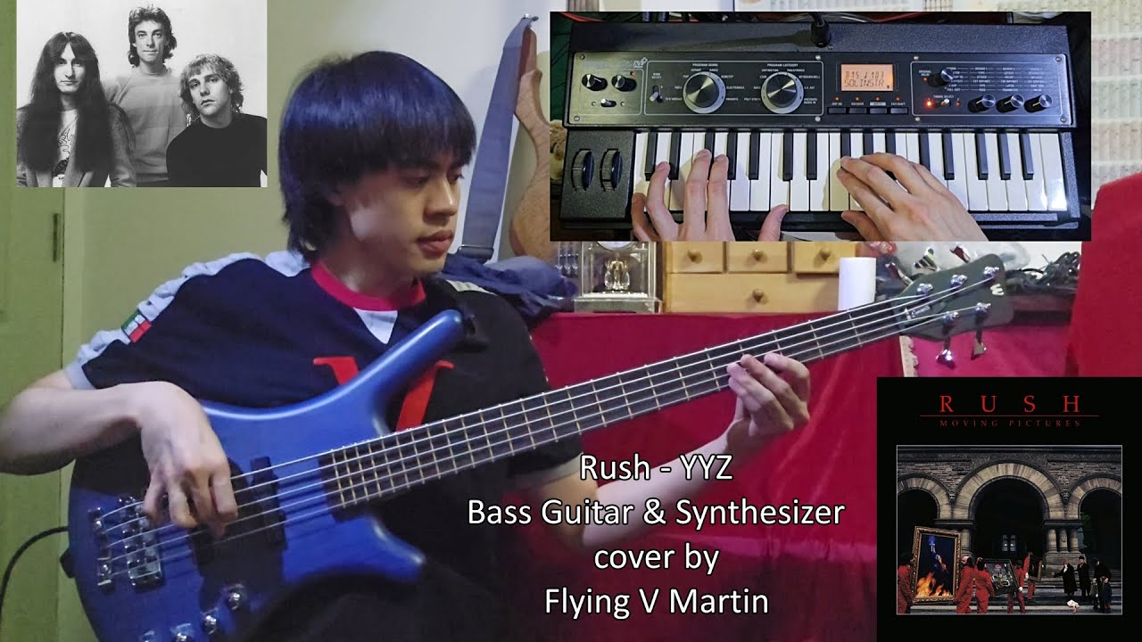 Rush - YYZ | Bass Guitar & Synthesizer cover by Flying V Martin - YouTube