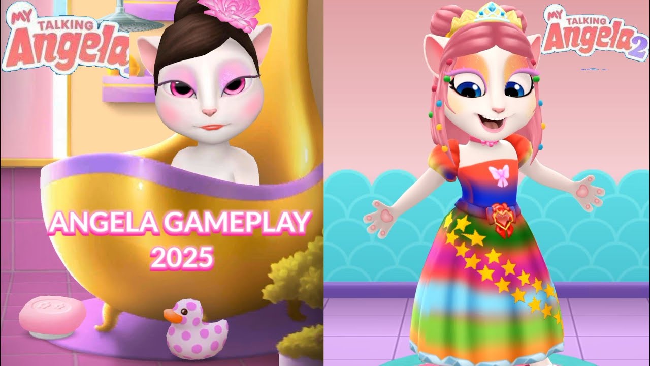 Angela gameplay 2025 | Angela vs Angela 2 | Angela cartoon video ...