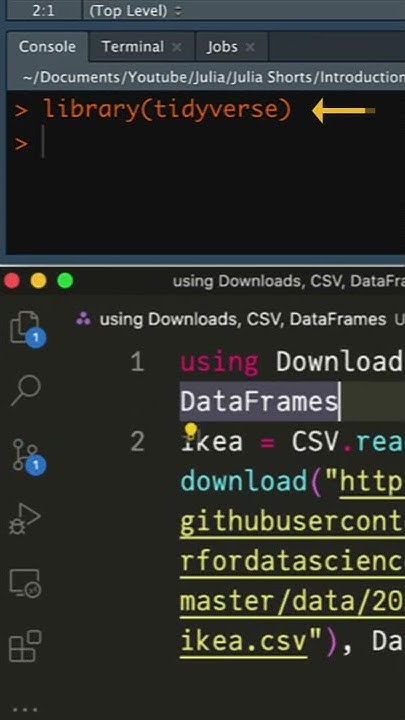 2 Loading The Ikea Dataframe Shorts [julia And R Programming] Youtube