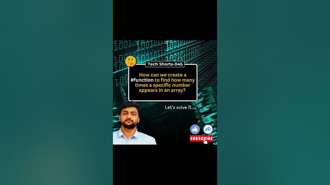 Find How Often a Number Appears in an Array #Coding Challenge #vlsi #navneettechshorts # ...