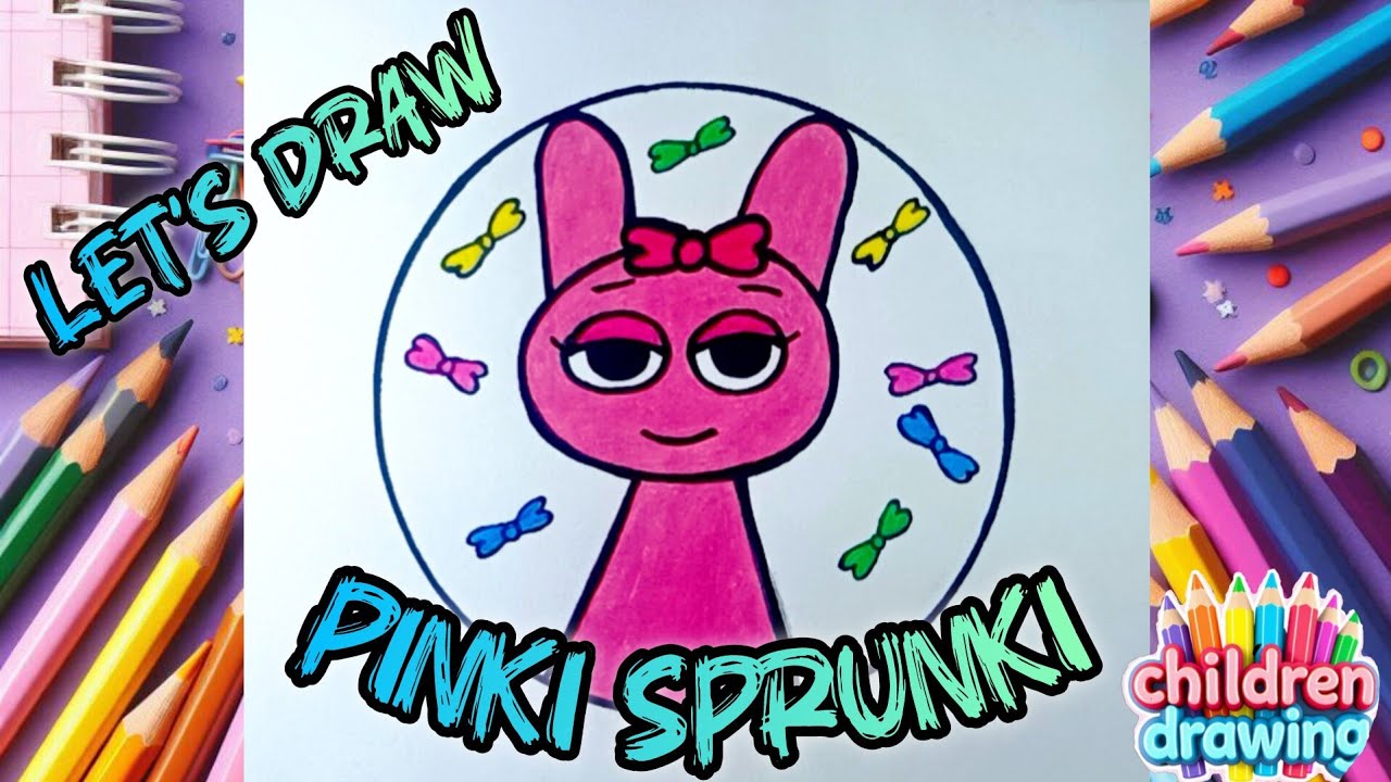 How to Draw pinki sprunki | Incredibox | step by step video lesson ...