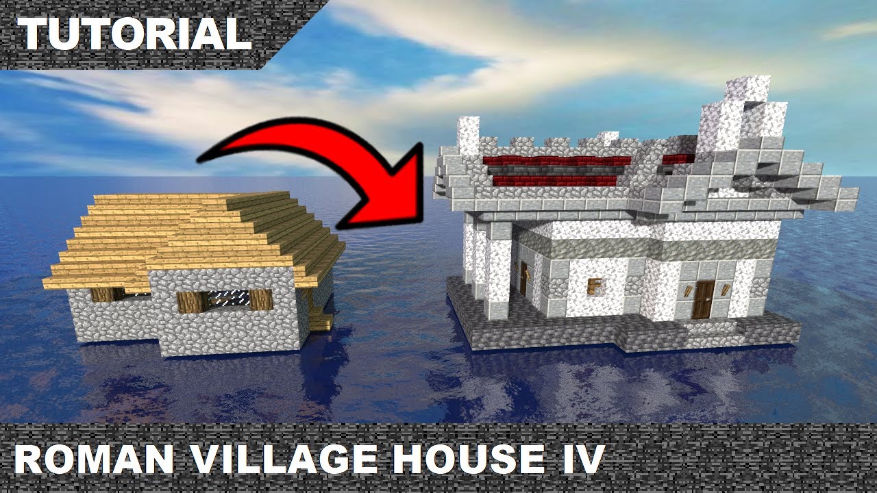Minecraft Roman Villager Easy House Tutorial 4 - YouTube
