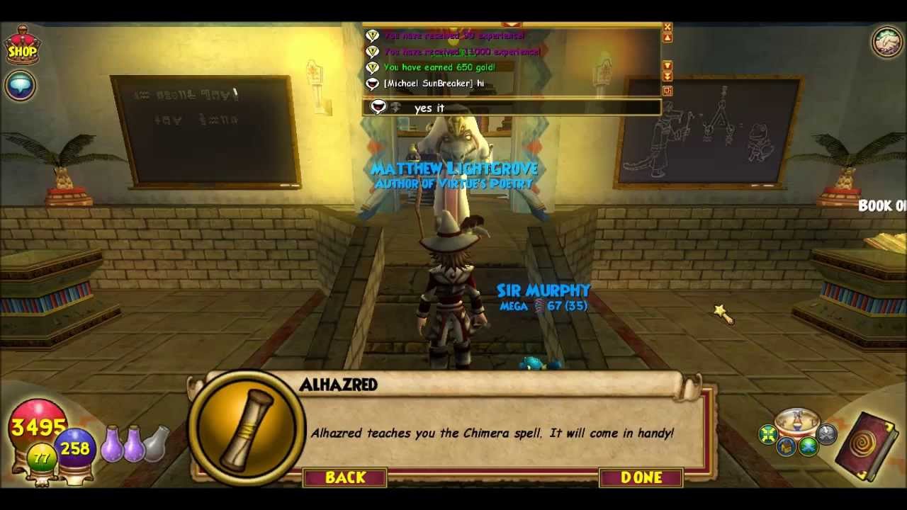 Wizard101: Level 68 Balance Spell Quest: Chimera - YouTube