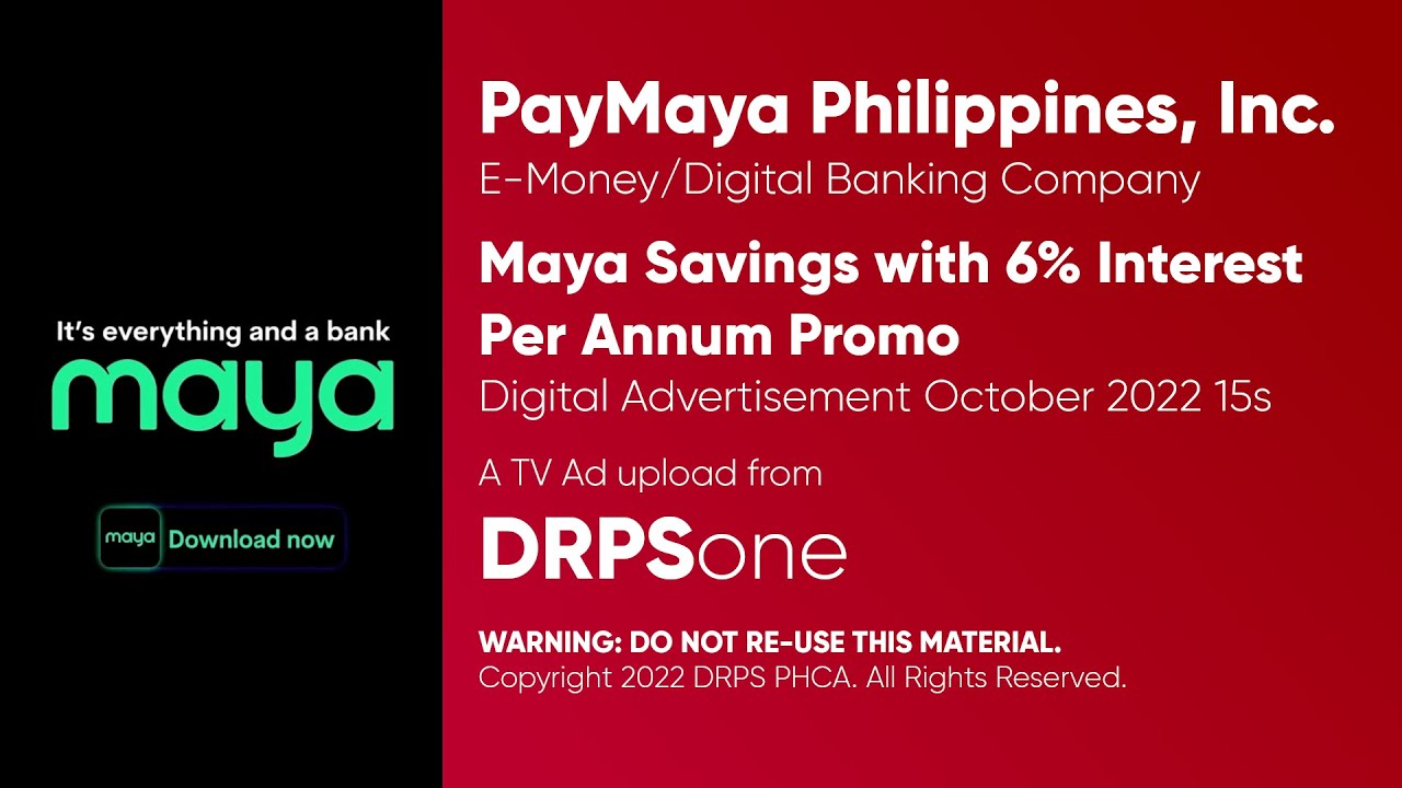 Maya Savings with 6% Interest Per Annum Promo Digital Ad October 2022 ...