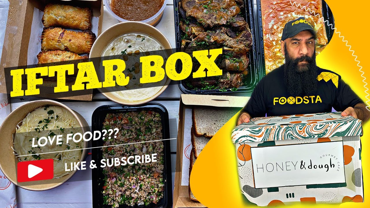 Massive Iftar Box - Roasted Lamb Leg | Hummus | Butter Chicken | Banana ...