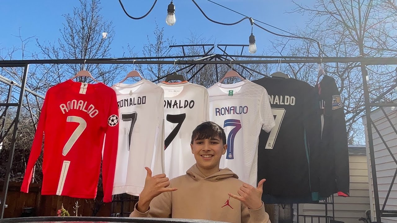 Showcasing my entire Cristiano Ronaldo football shirt collection! - YouTube
