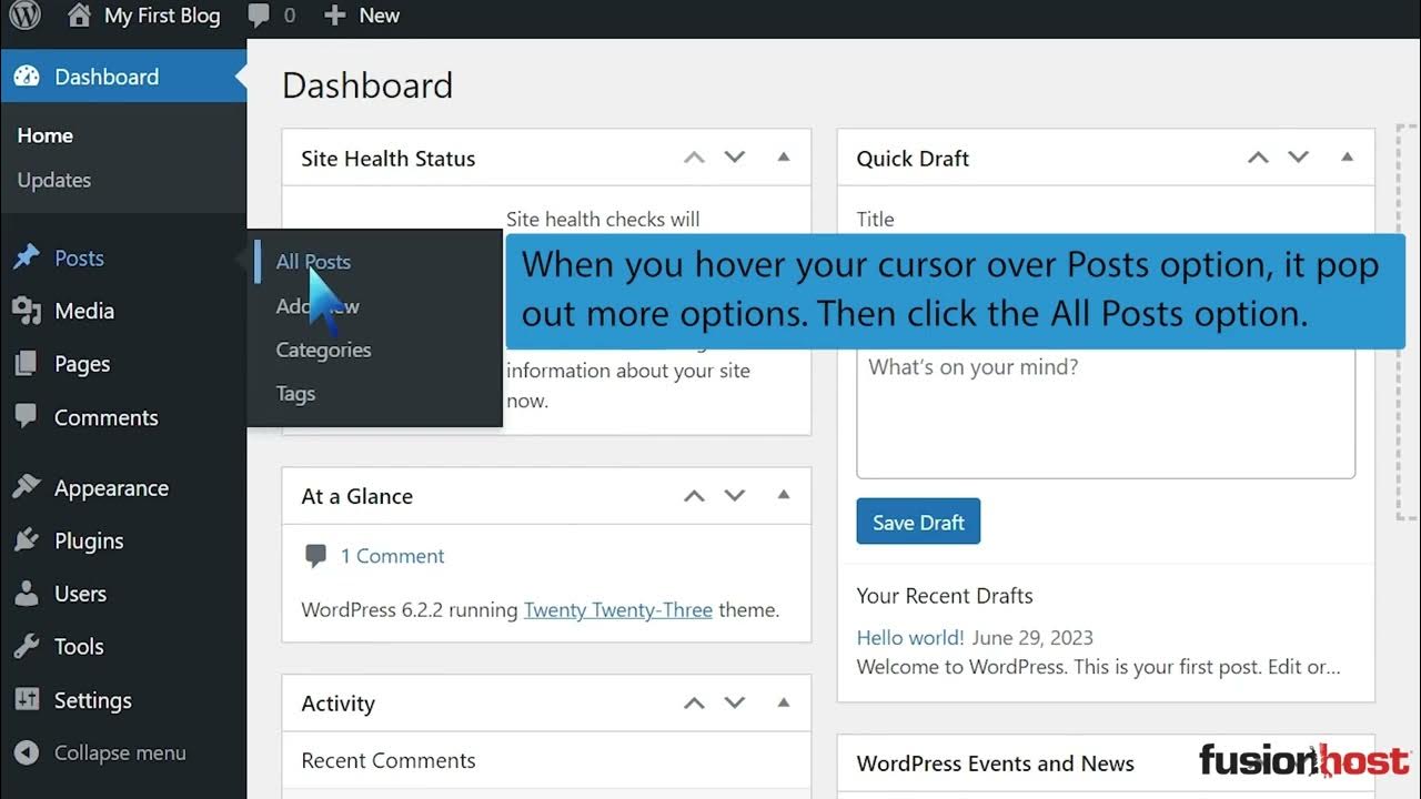 How to Remove Sample Comments and Posts From WordPress Fusionhost - YouTube