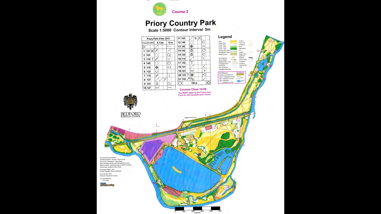 SMOC Orienteering event at Priory Country Park, Bedford 8 November 2015 ...