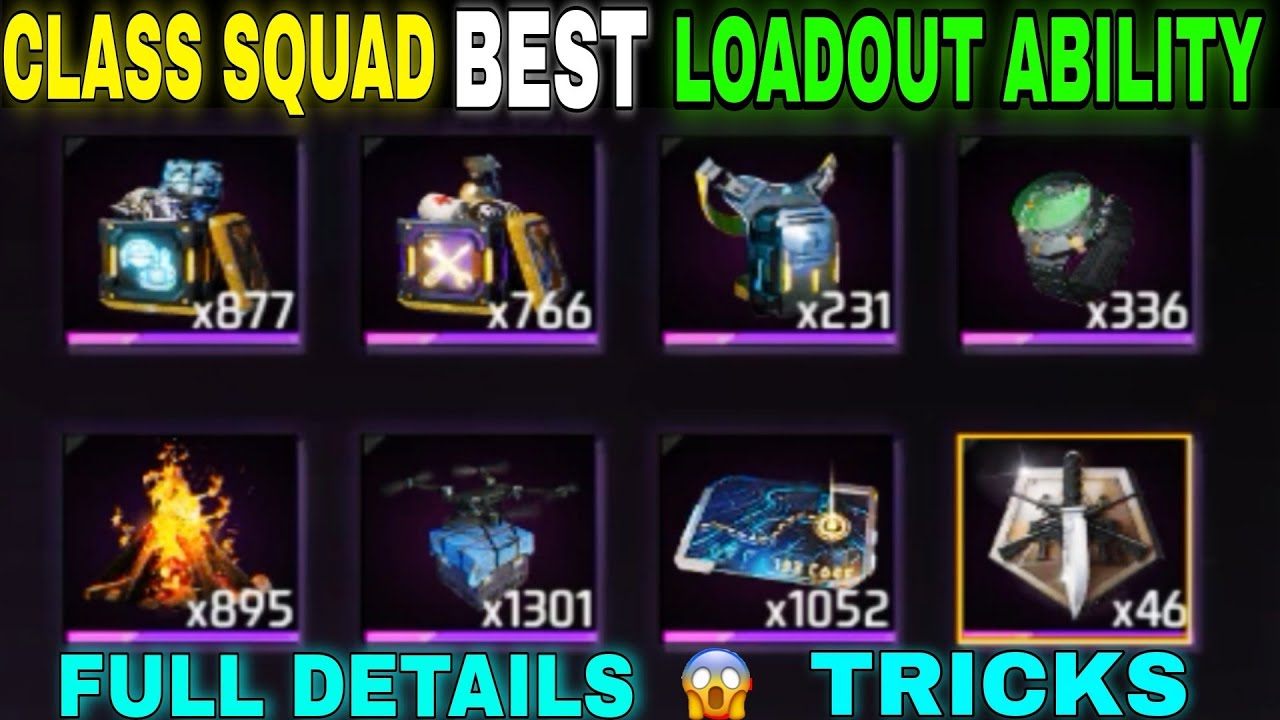 ALL LOADOUT ATTRIBUTE FULL EXPLANATION || Best LOADOUT in free fire ...