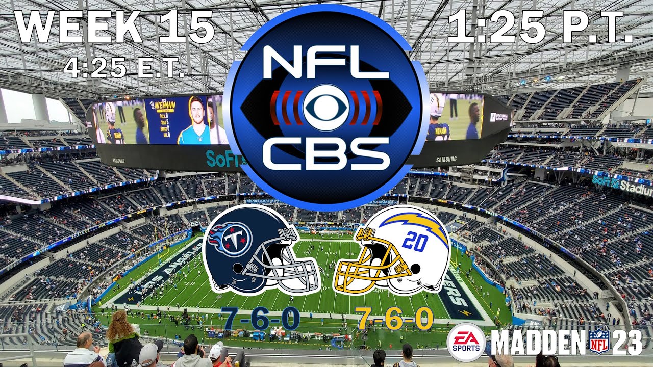 2022 NFL Season - Week 15 - Predictions - Titans at Chargers - Madden ...