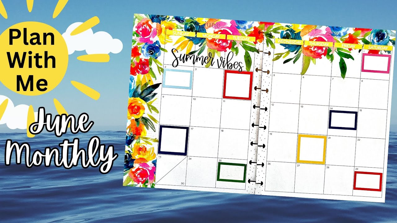 June Monthly Plan With Me - Happy Planner Spread - Kell of a Plan ...