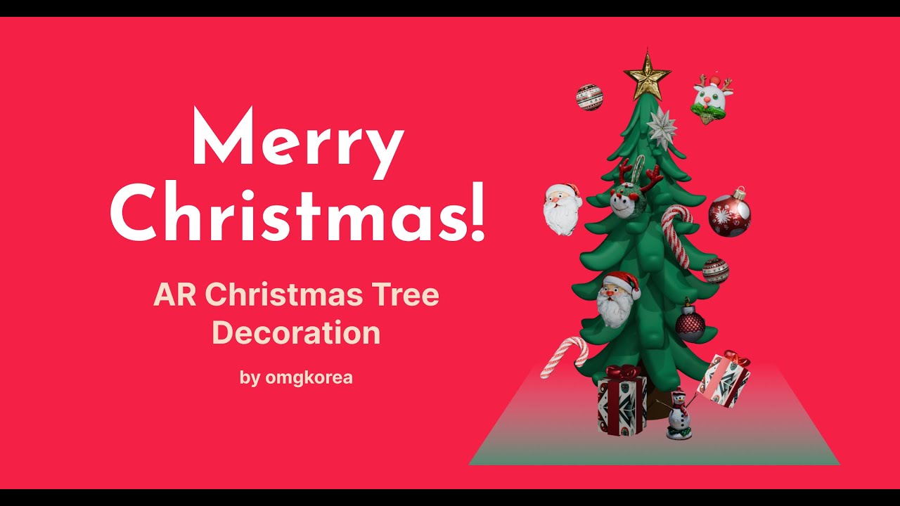 WebAR Christmas Tree Decoration on Mobile browser - YouTube