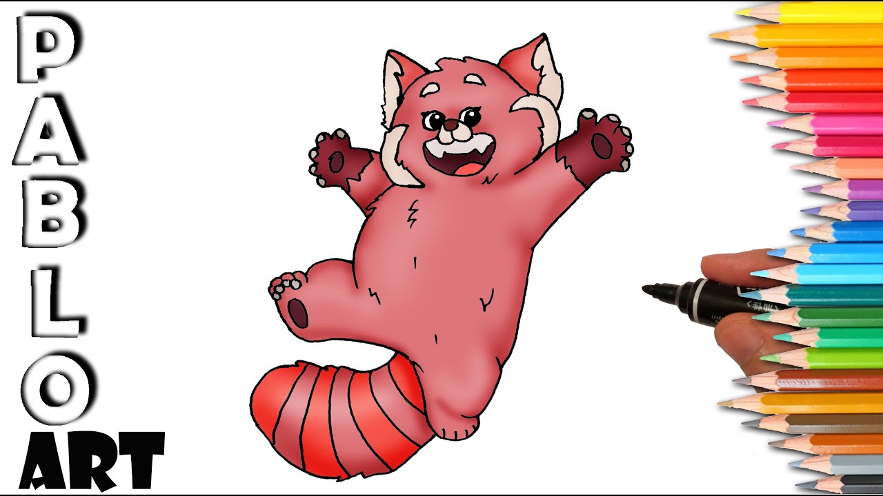 How to draw Turning Red from Turning red Disney | Learn to Draw step by ...