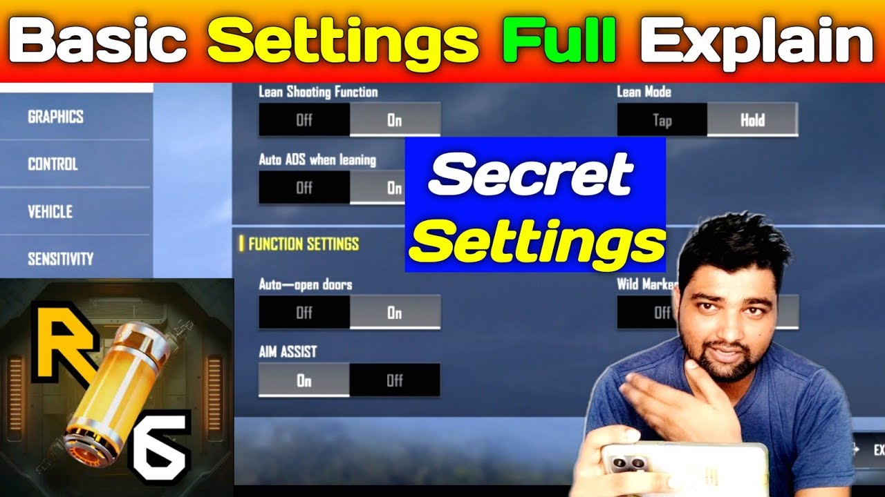 Raider Six Basic Settings Full Explain | How to Enable Pick And Fire In ...