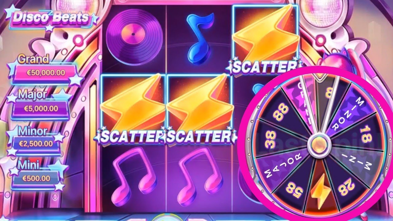 BONUS WHEEL Jackpot MINI MAJOR GRAND ? Machine à sous DISCO BEATS - YouTube