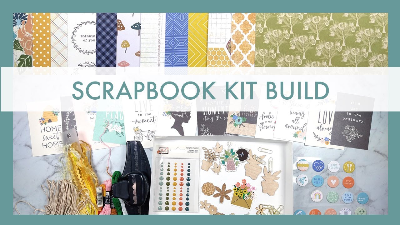 Scrapbook Kit Build with a fall color palette! - YouTube